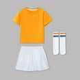 Girls Three Pieces Set Cotton Back-to-School Short Sleeve T-shirts ...
