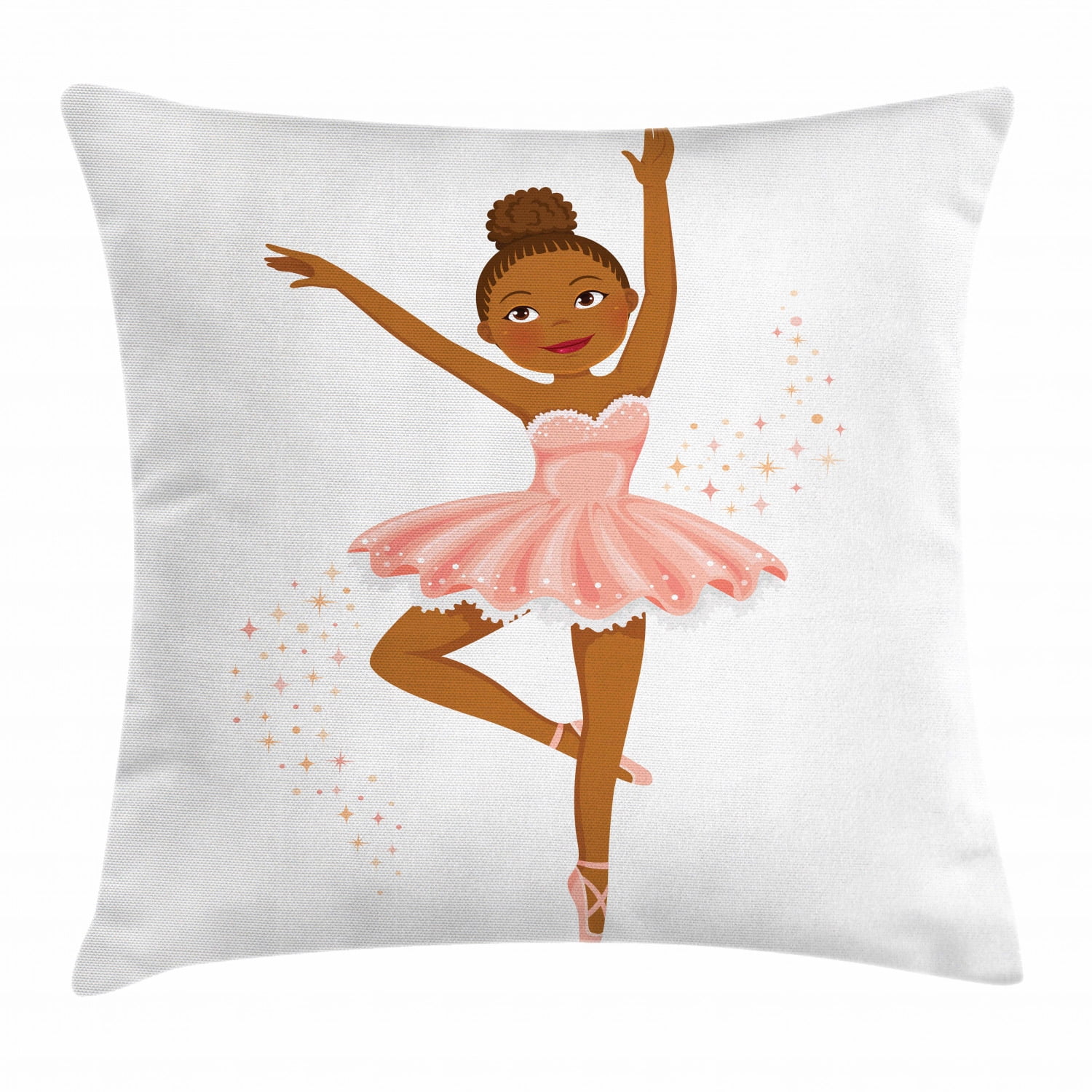 Girls Throw Pillow Cushion Cover, Ballerina Dancing Daughter Classic ...