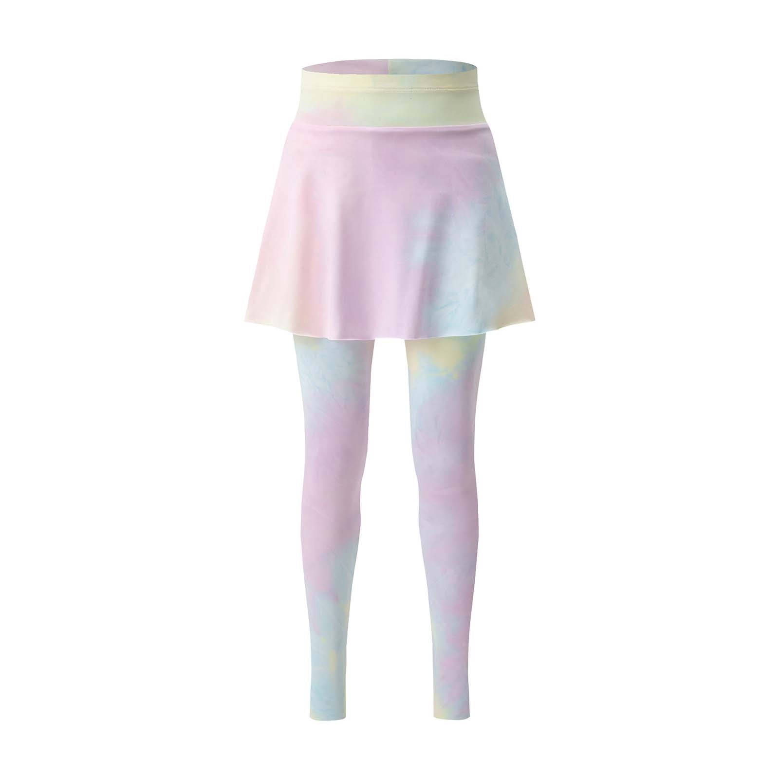 Girls Tie Dye Skorts With Pockets Tennis Skirts For Kids Stretchy Waist ...