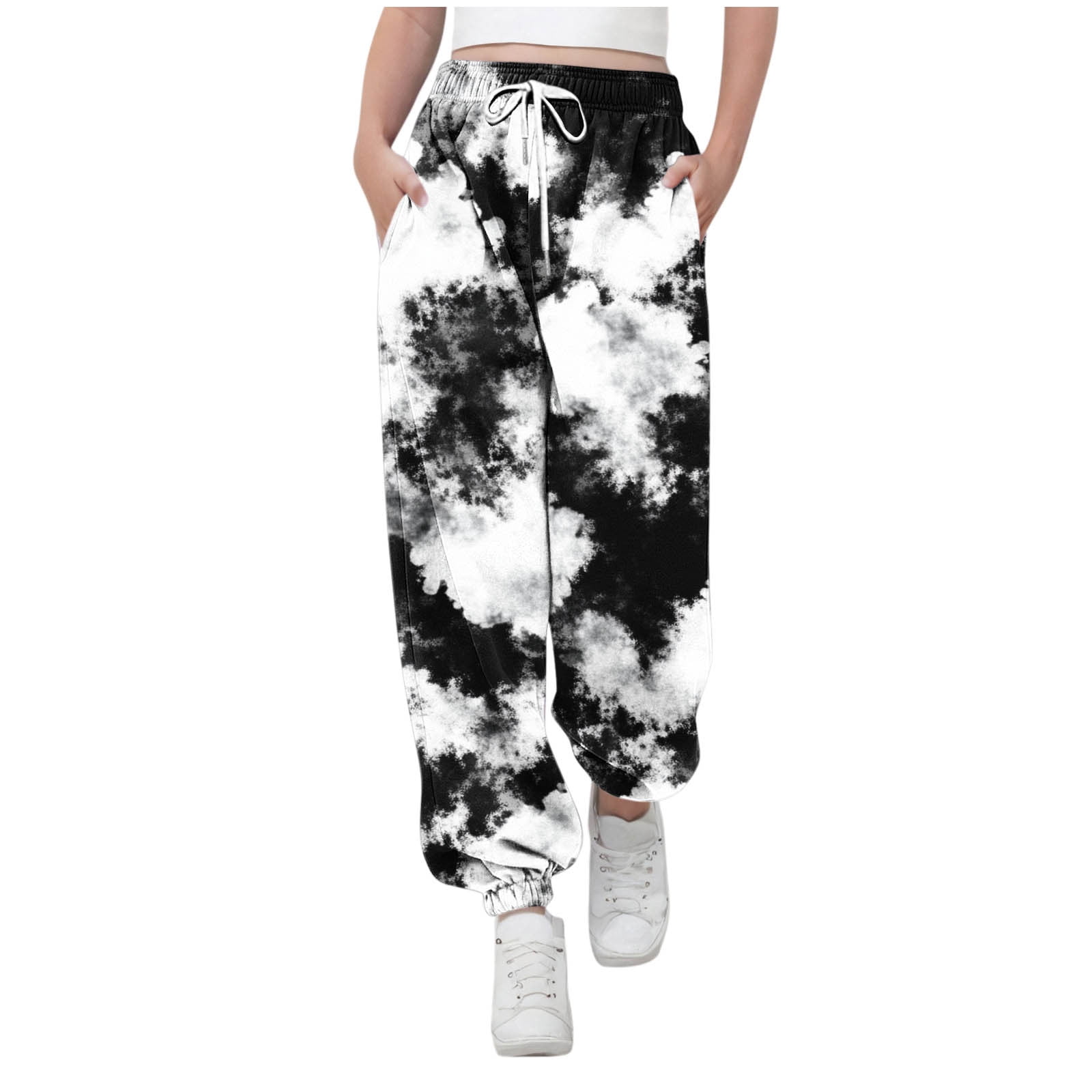 Girls Tie Dye Sweatpants Kids Soft Athletic Lounge Joggers Elastic ...