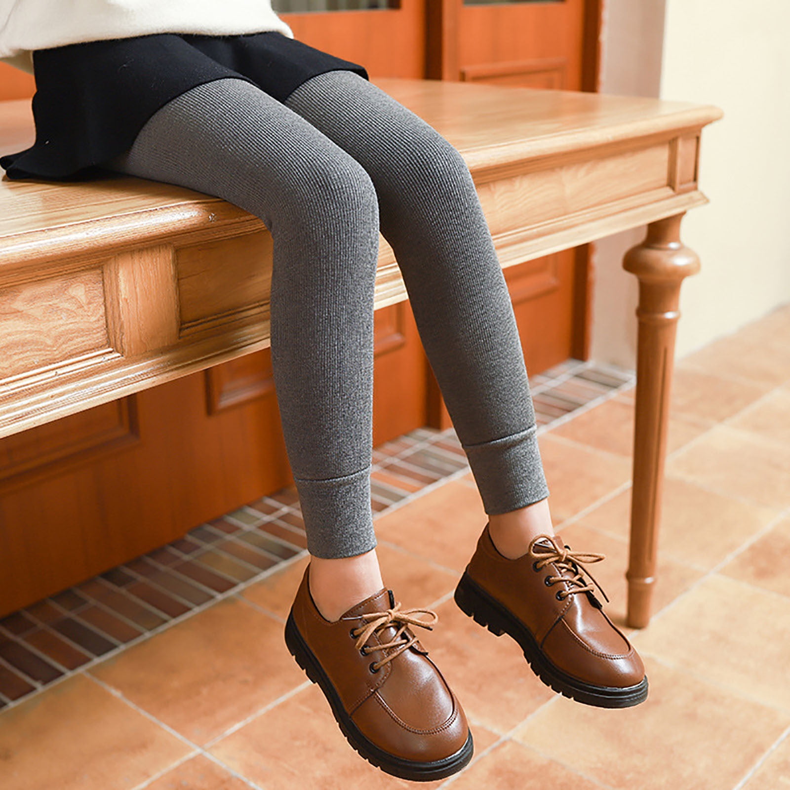 Girls' Tights Winter Elastic Warm Pantyhose Children's Bottom Socks And ...