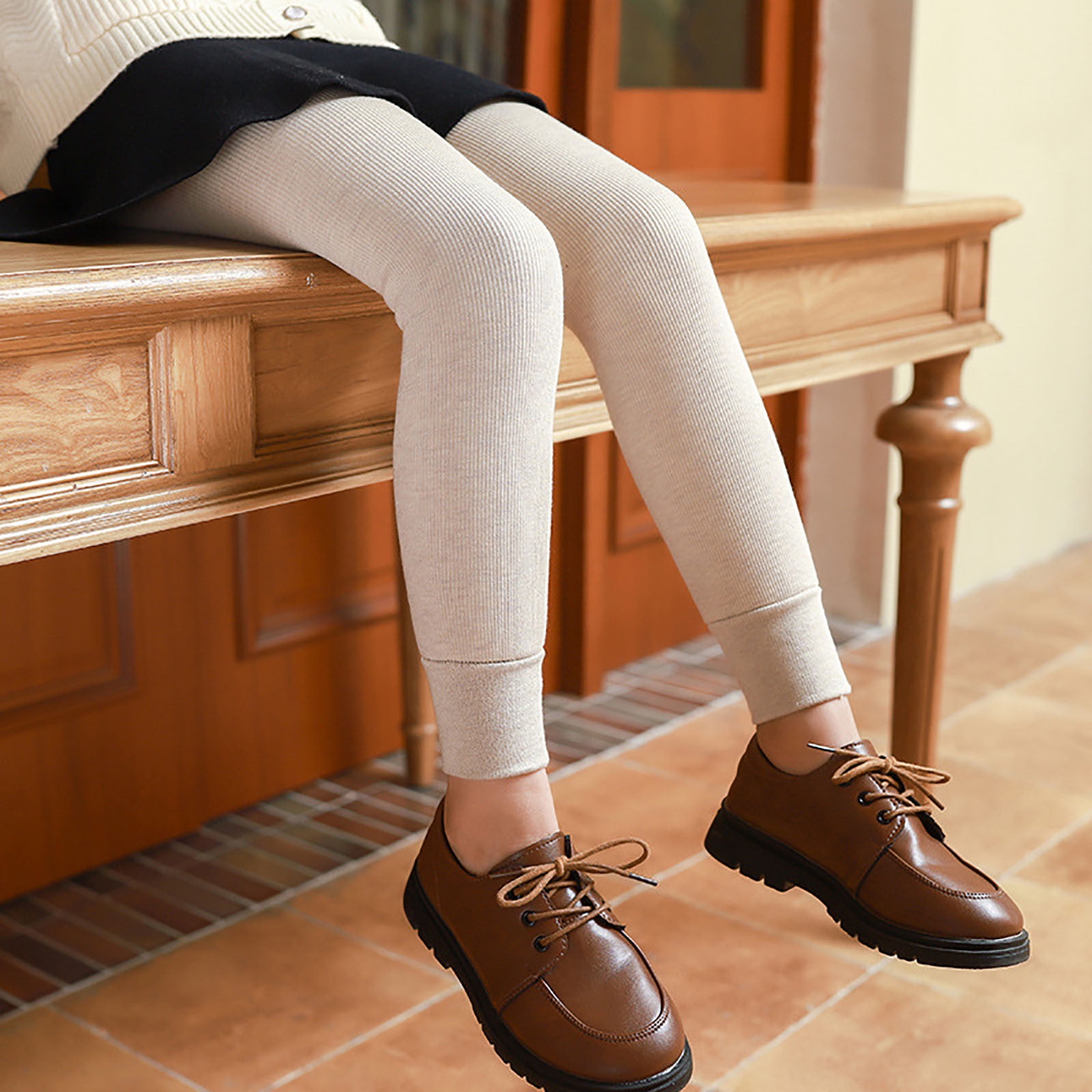 Girls' Tights Winter Elastic Warm Pantyhose Children's Bottom Socks And ...