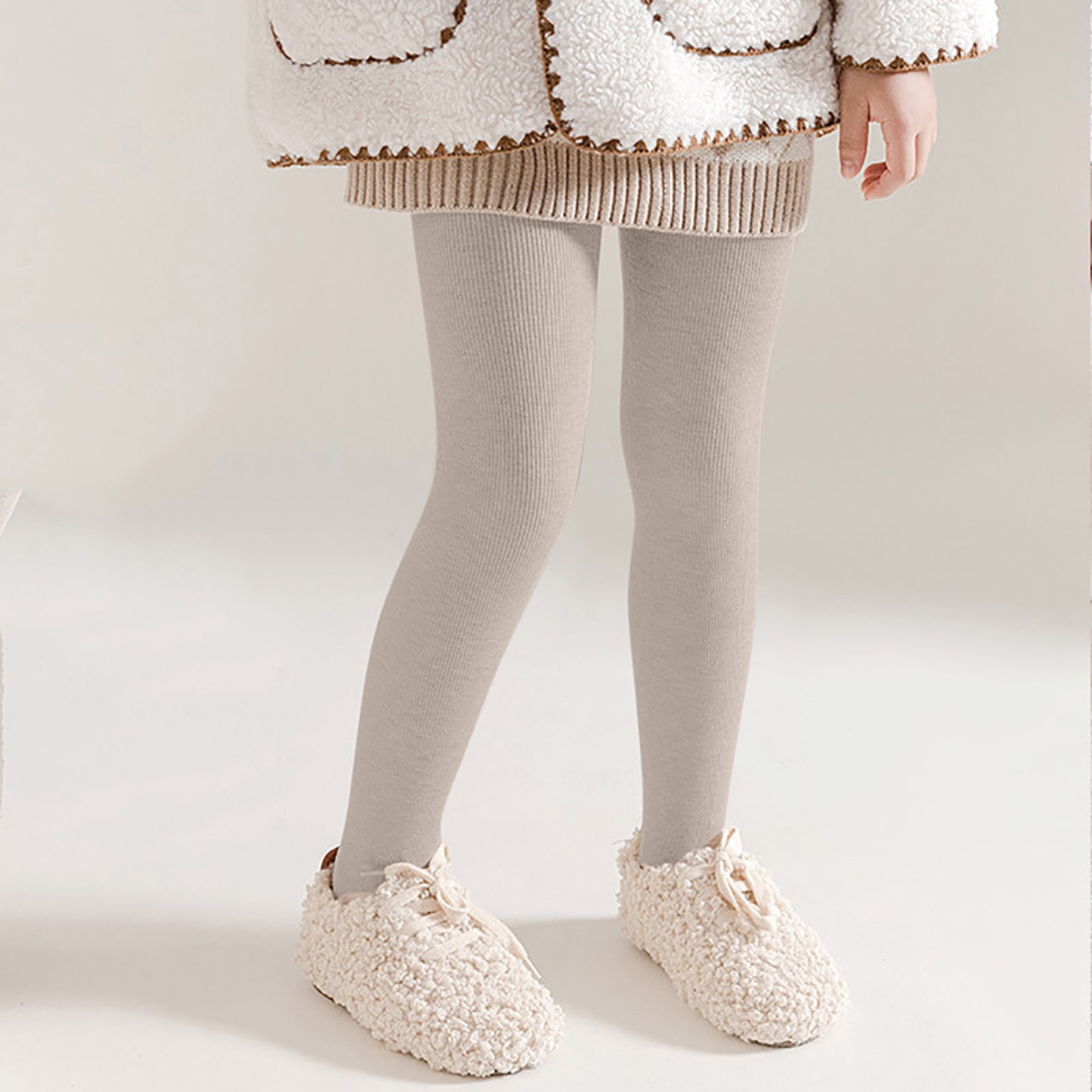 Girls' Tights Winter Elastic Warm Pantyhose Children's Bottom Socks And ...