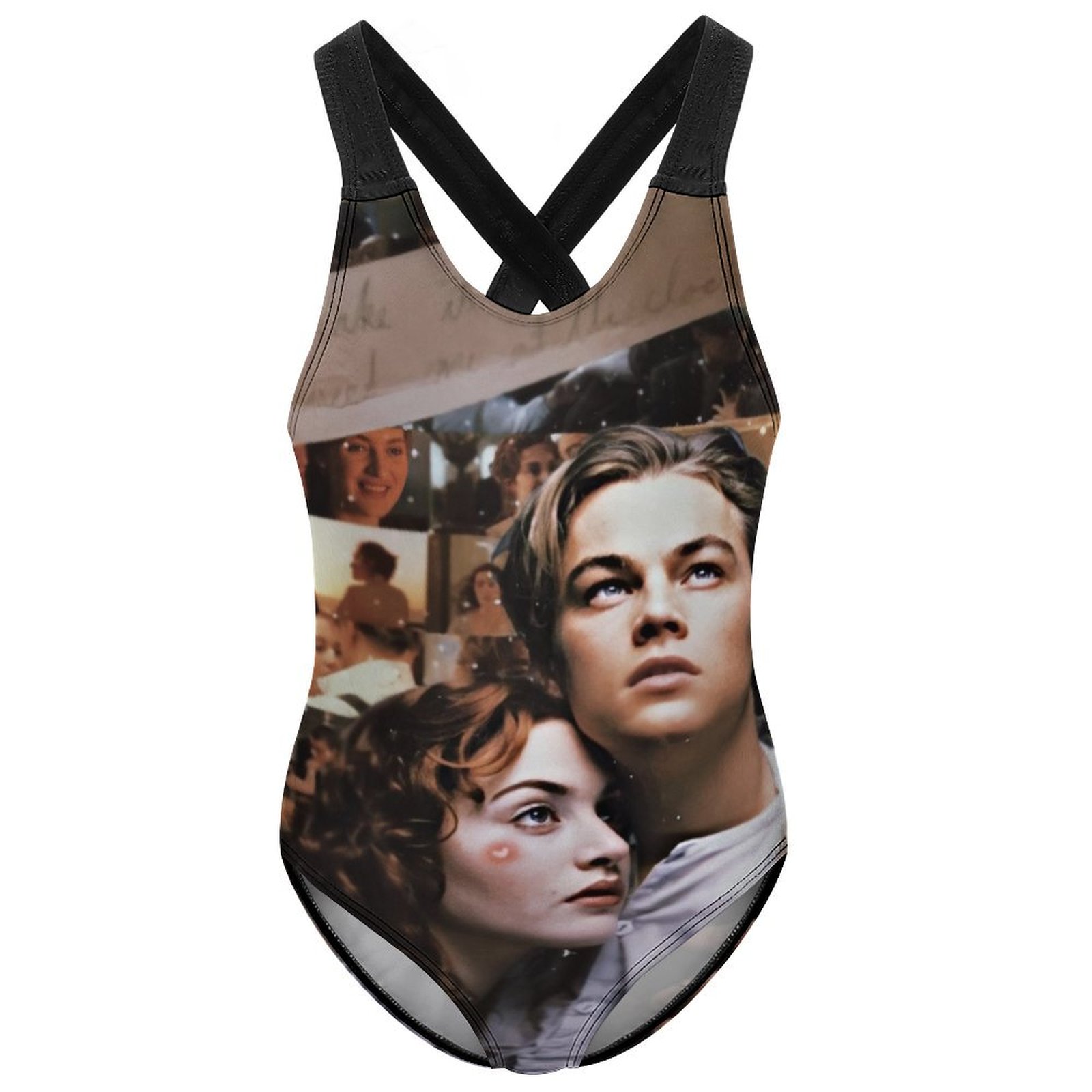 Girls Titanic One Piece Swimsuits Bathing Suits Cross Back Swimwear ...