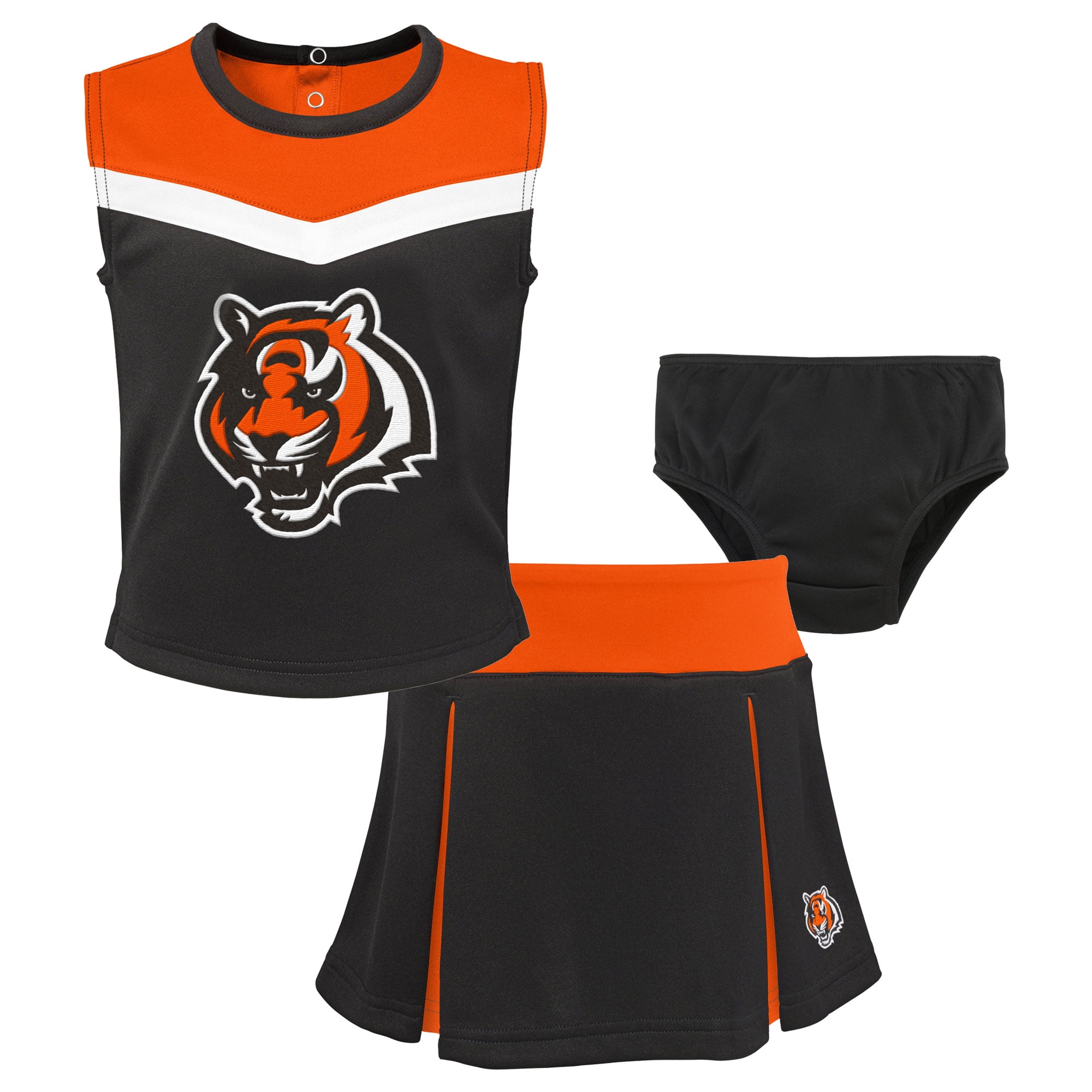 Girls Toddler Black Cincinnati Bengals Spirit Cheer Two-Piece ...