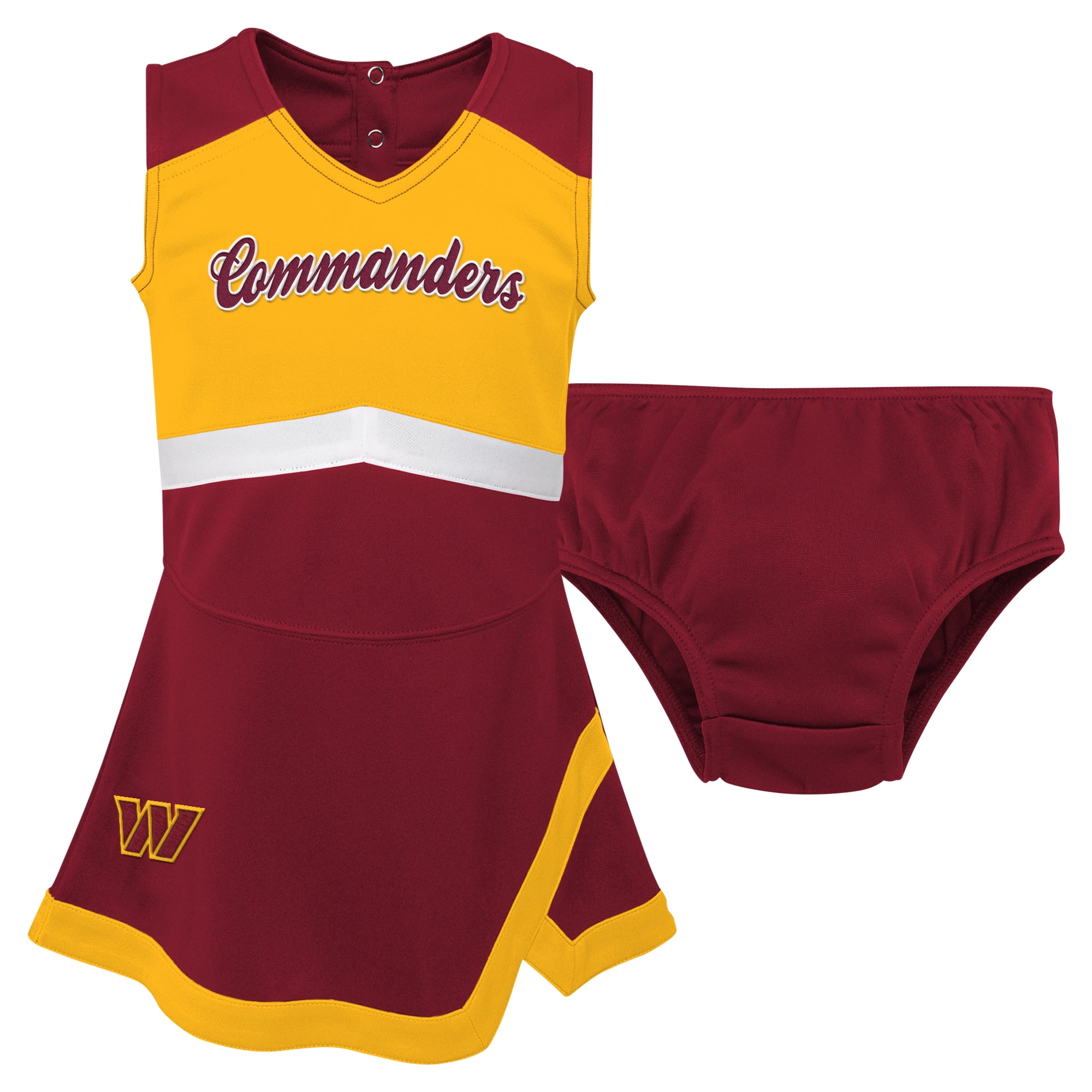 Girls Toddler Burgundy Washington Commanders Cheer Captain Dress with ...