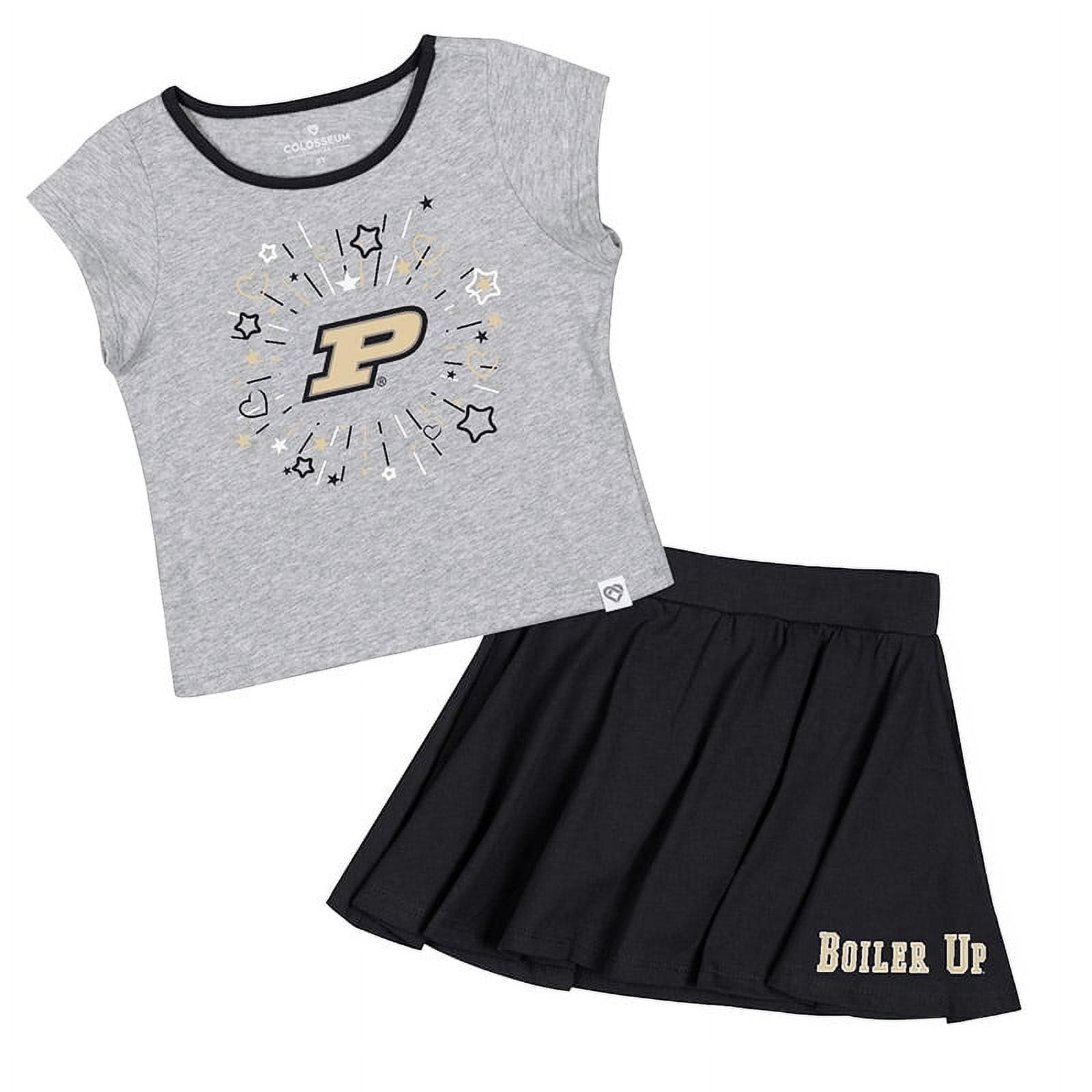 Girls Toddler Colosseum Heather Gray/Black Purdue Boilermakers Two ...