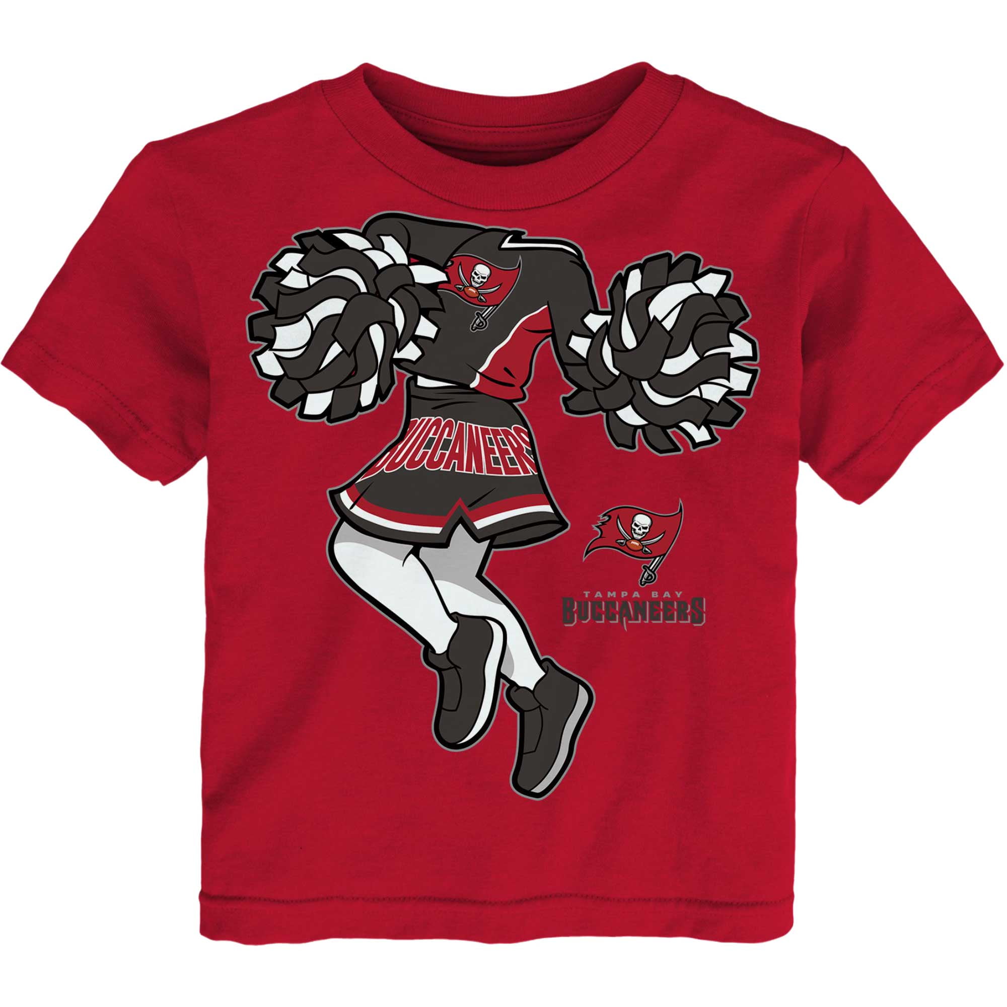 Girls Toddler Red Tampa Bay Buccaneers Cheerleader T-Shirt - Walmart.com