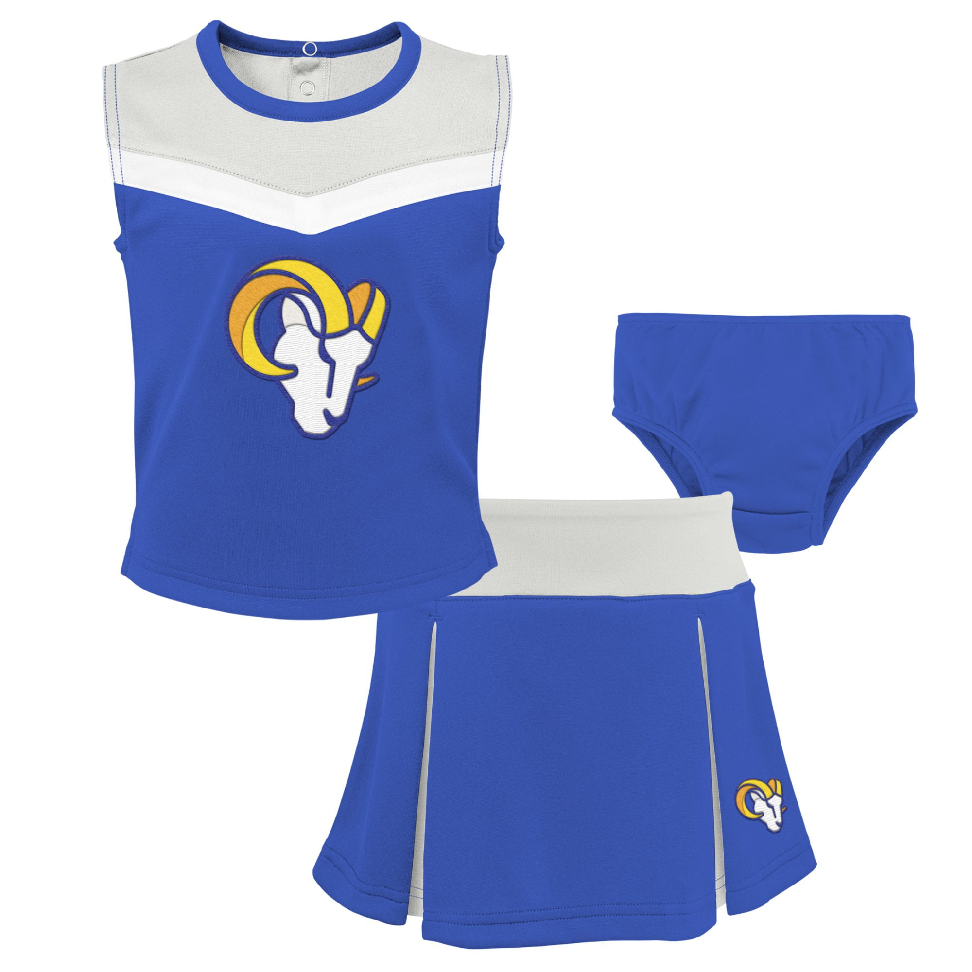 Girls Toddler Royal Los Angeles Rams Spirit Cheer Two-Piece Cheerleader ...