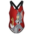 Girls Tom Cat Jerly One Piece Swimsuits Bathing Suits Cross Back ...
