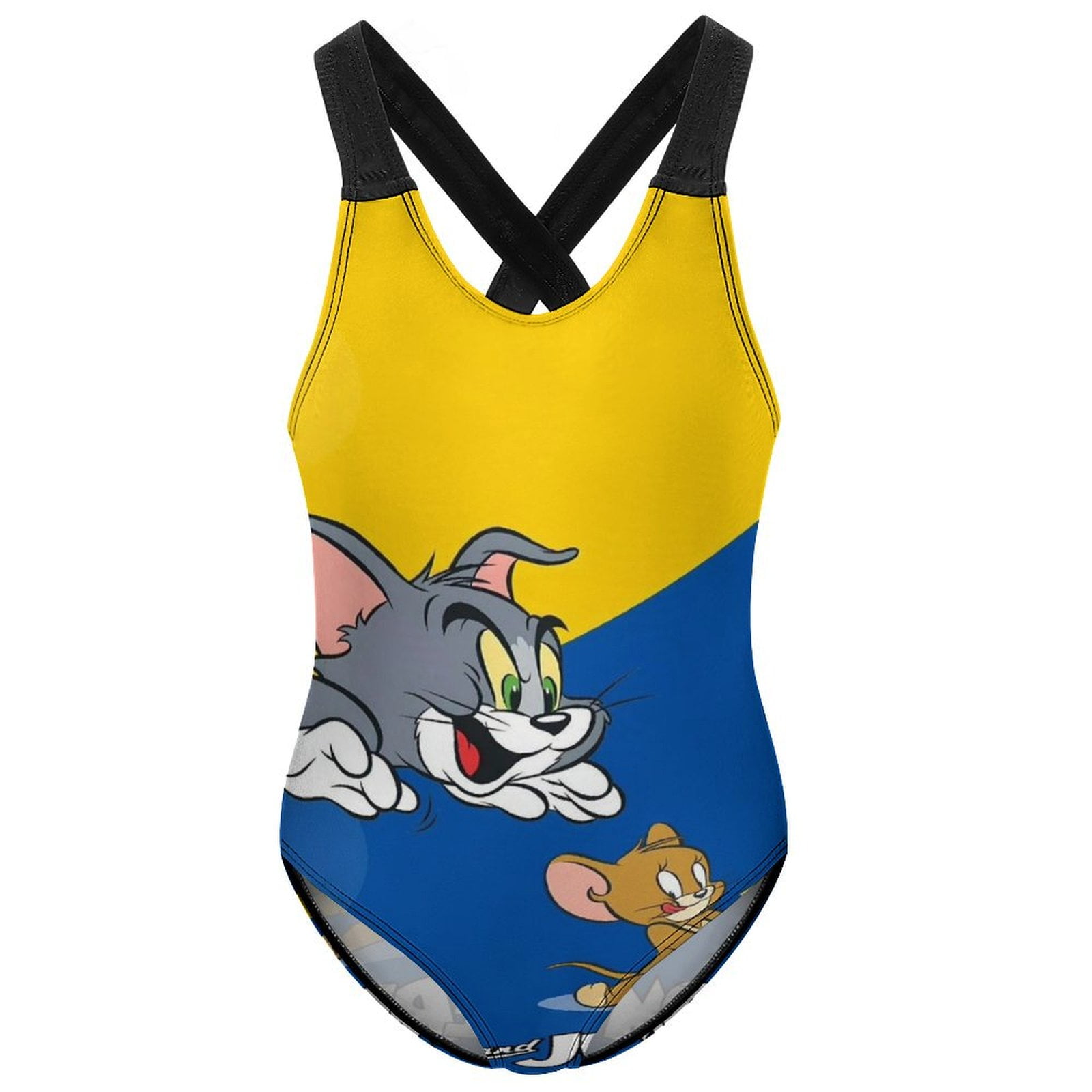 Girls Tom Cat Jerry One Piece Swimsuits Bathing Suit for Kids Cross ...