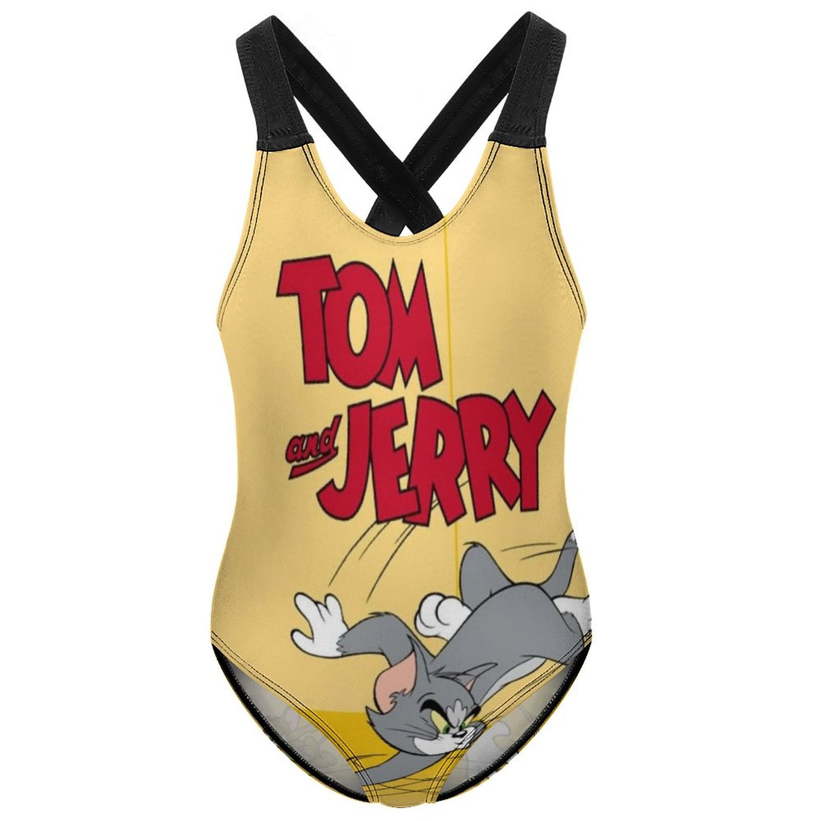 Girls Tom Cat Jerry One Piece Swimsuits Bathing Suit for Kids Cross ...