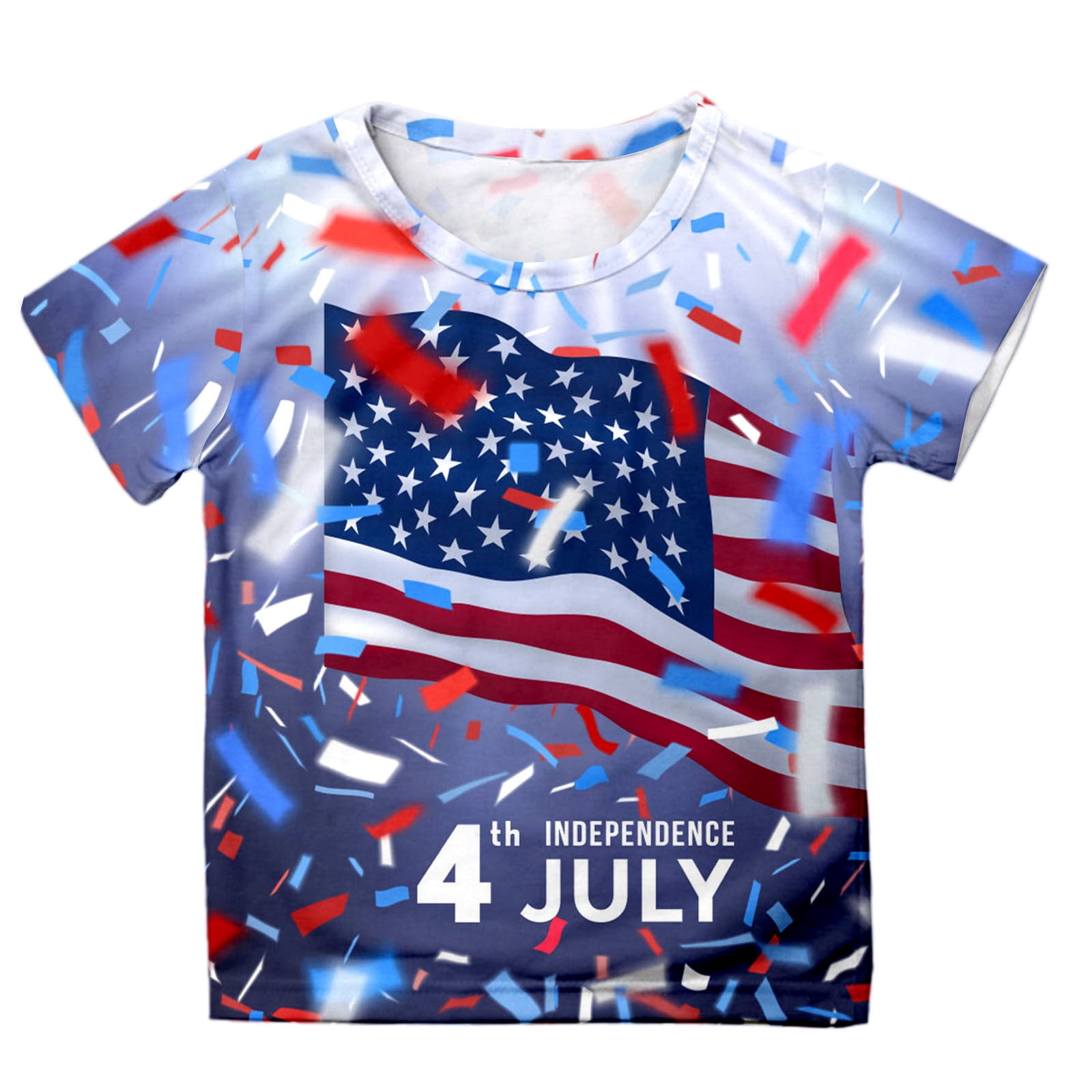 Girls Tops America Flag 4Th of July T Shirt Patriotic Tops Tee ...