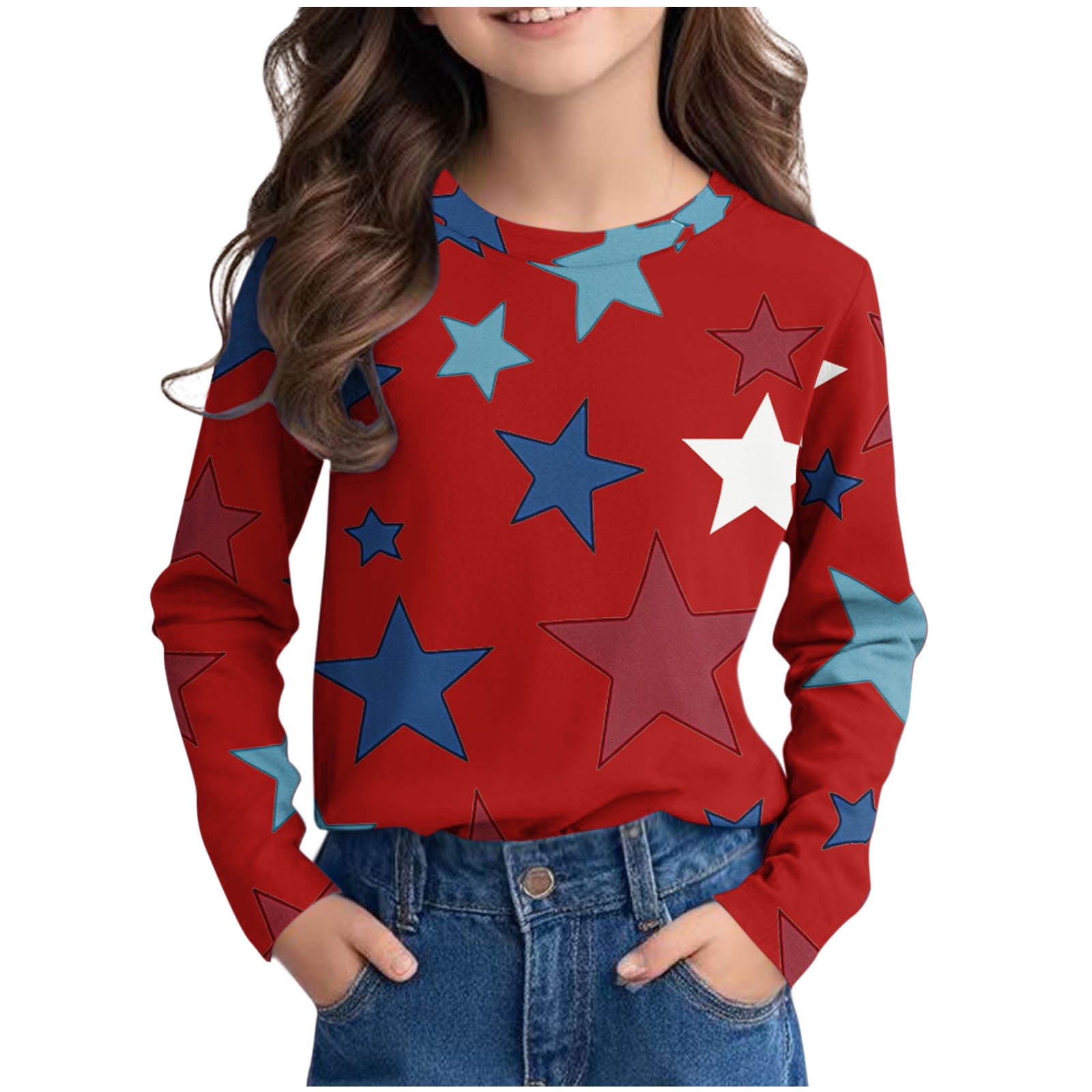 Girls Tops Size 7-8 Sweatshirts for Teen Girls Trendy Girls Brown Shirt ...