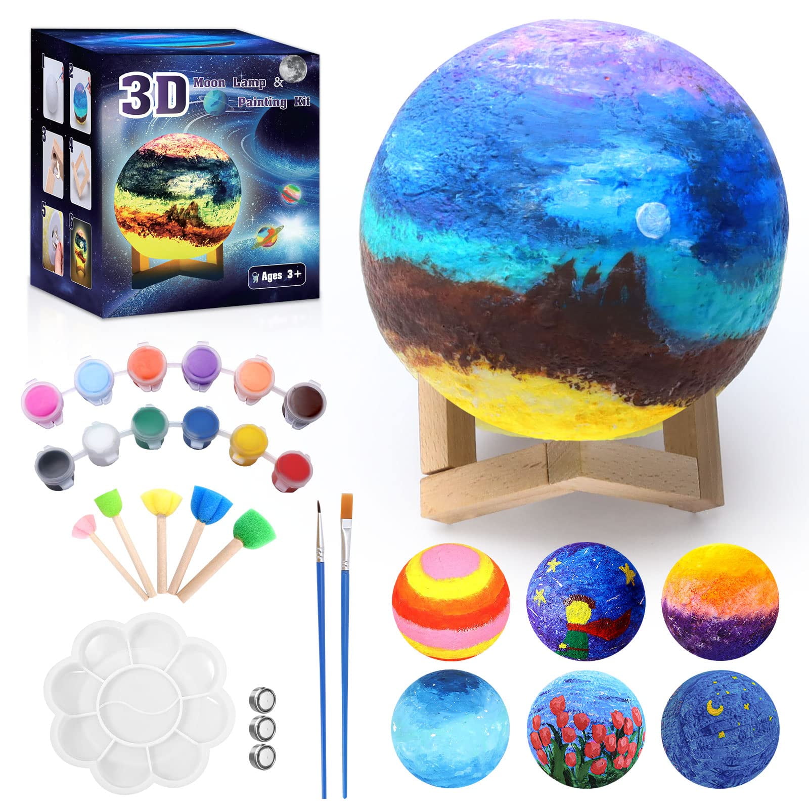 Art and Crafts Kit for Kids 4-12 Years Old, DIY Moon Light Projector ...