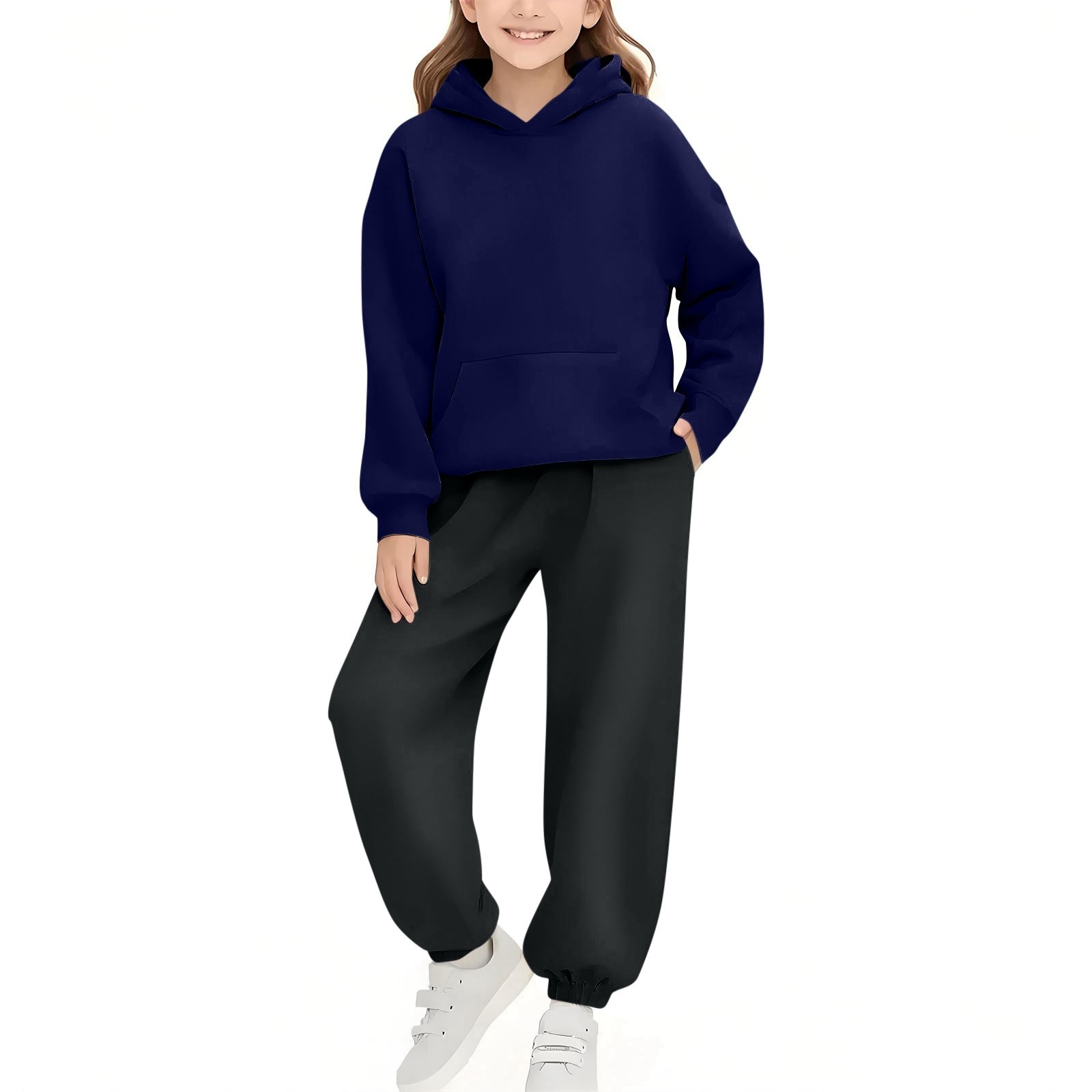 Girls Track Hoodie Jacket Outfit, Lightweight Set Perfect for Layering ...