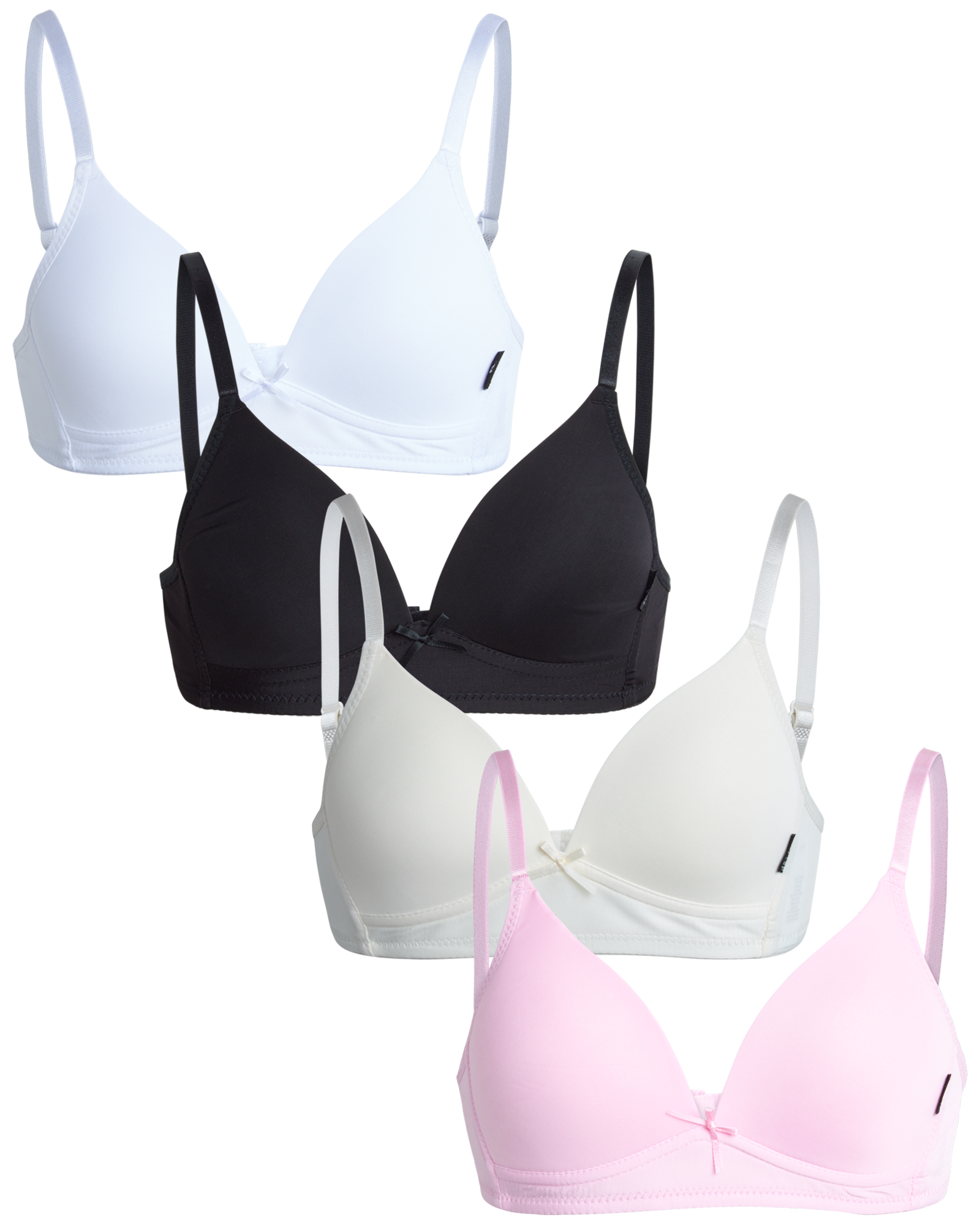 dELiA*s Girls' Training Bra - 3 Pack A-Cup Molded Wire-Free Microfiber ...