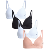 Wonder Nation Girls Seamless Molded Cup T-Shirt Bras 2 Pack, Wireless ...
