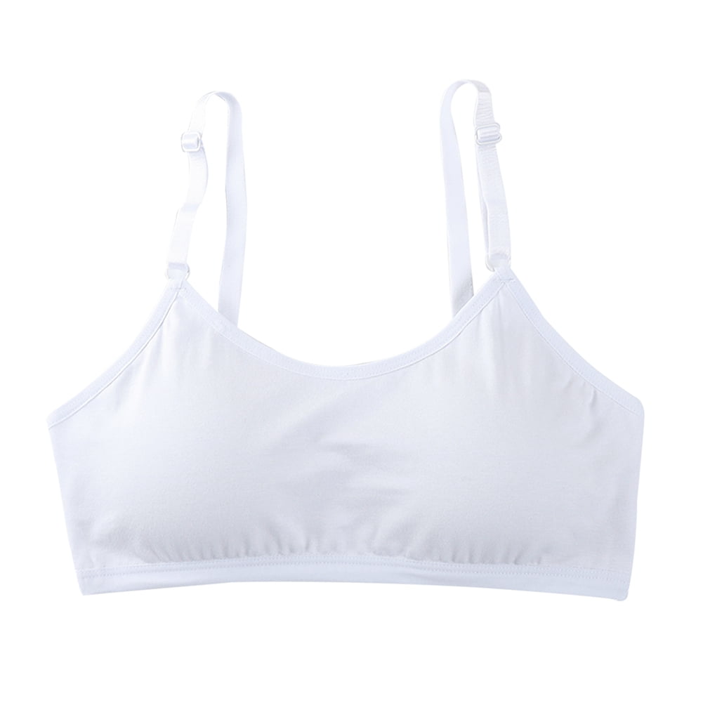 Girls Training Bra Cotton Sport Crop Cami Bras for Teens with ...