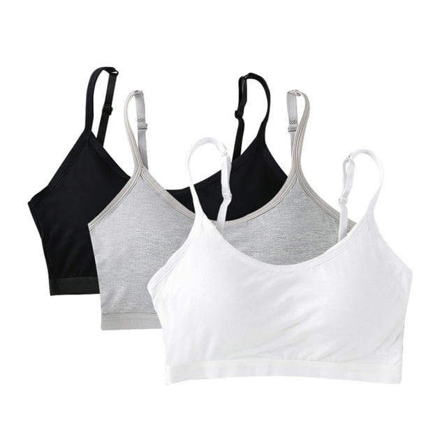 Girls Training Bra Pack –4-Pack Crop Cami Training Bras for Girls ...