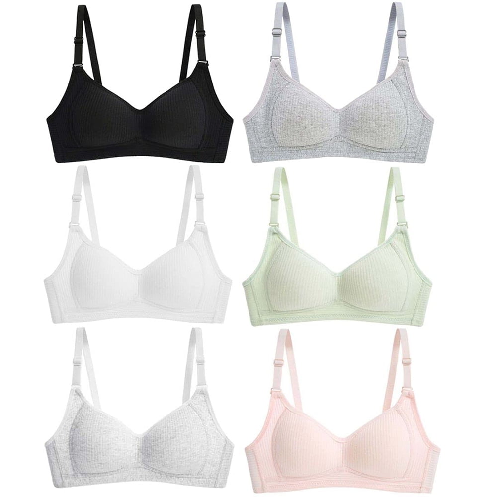 Girls Training Bra Teen Cotton Developed Lightly Padded No Wire Bra for ...