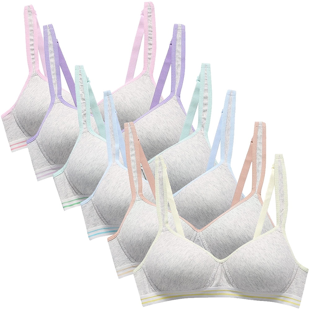 Girls Training Bra Teen Cotton Developed Lightly Padded No Wire Pre ...