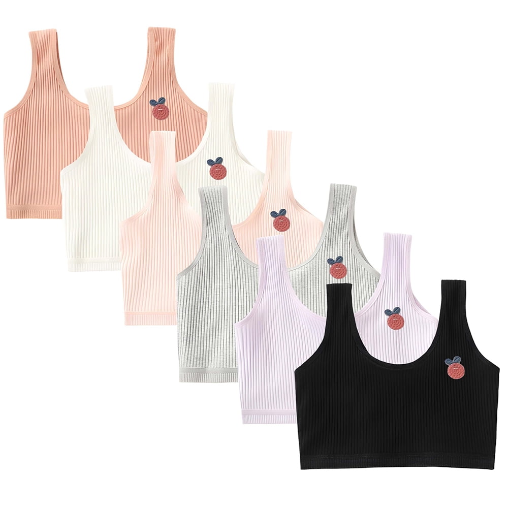 Girls Training Bra Teen Cotton Developed No Wire Kids Sports Pre Teen ...