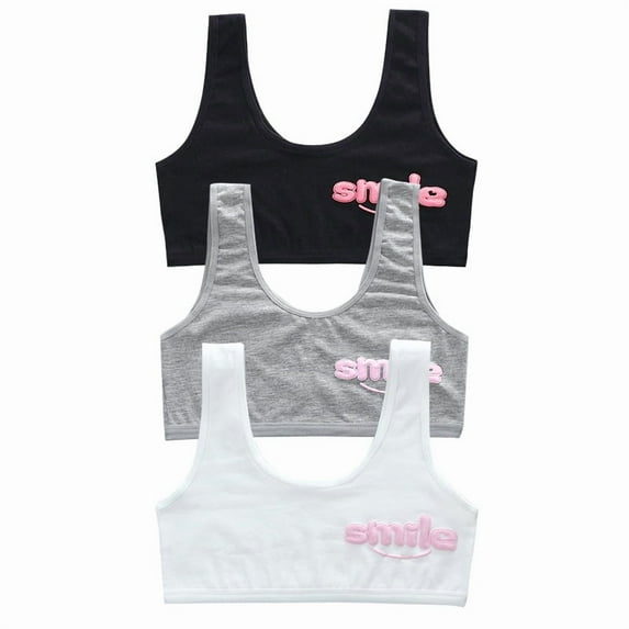 Girls Training Bra Teen Developed Training Kids Sports No Wire Teenager ...