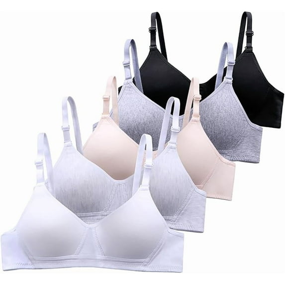Girls' Training Bras Lightly PaddedDeveloped Training No Wire Bras for ...