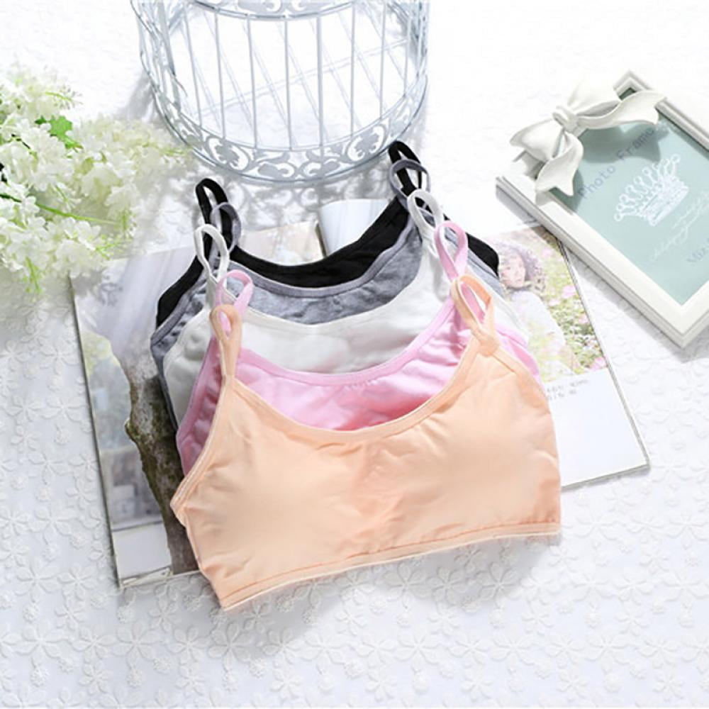 Girls Training Bras Slim Soft Cup Hasp Teen Small Vest Design Wireless ...