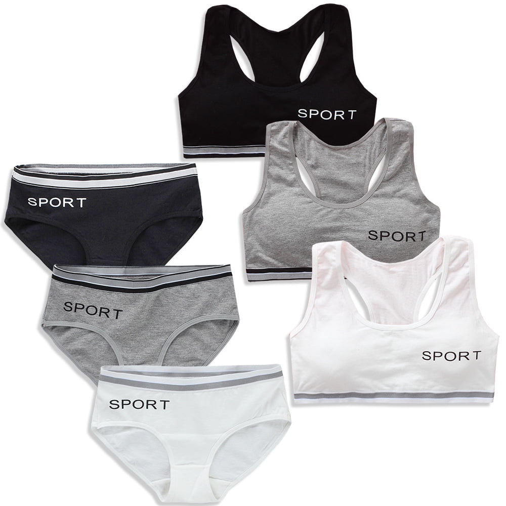 Girls' Training Bras Thin Cotton Breathable Kids Sports No Wire ...