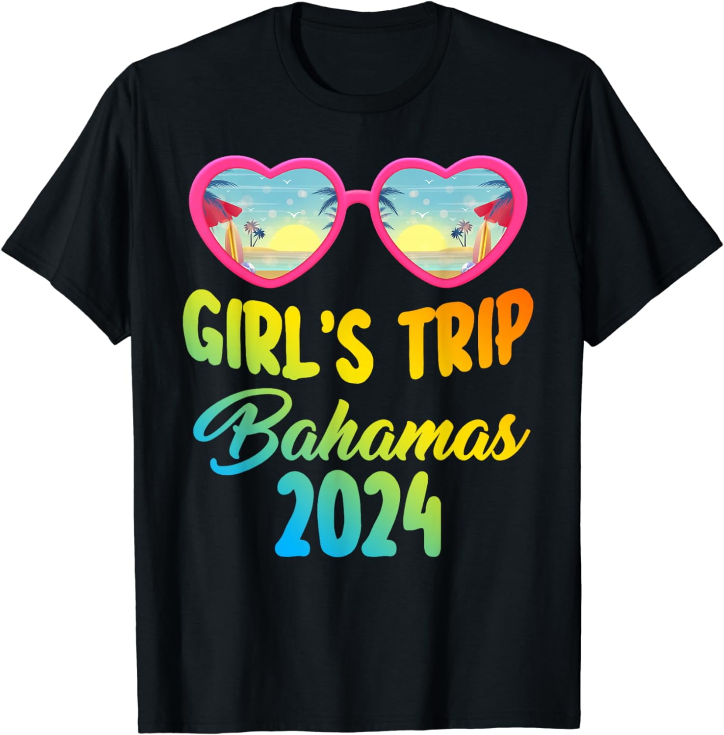 Girls Trip 2024 Bahamas Summer Beach Vacation Besties Match T-Shirt ...
