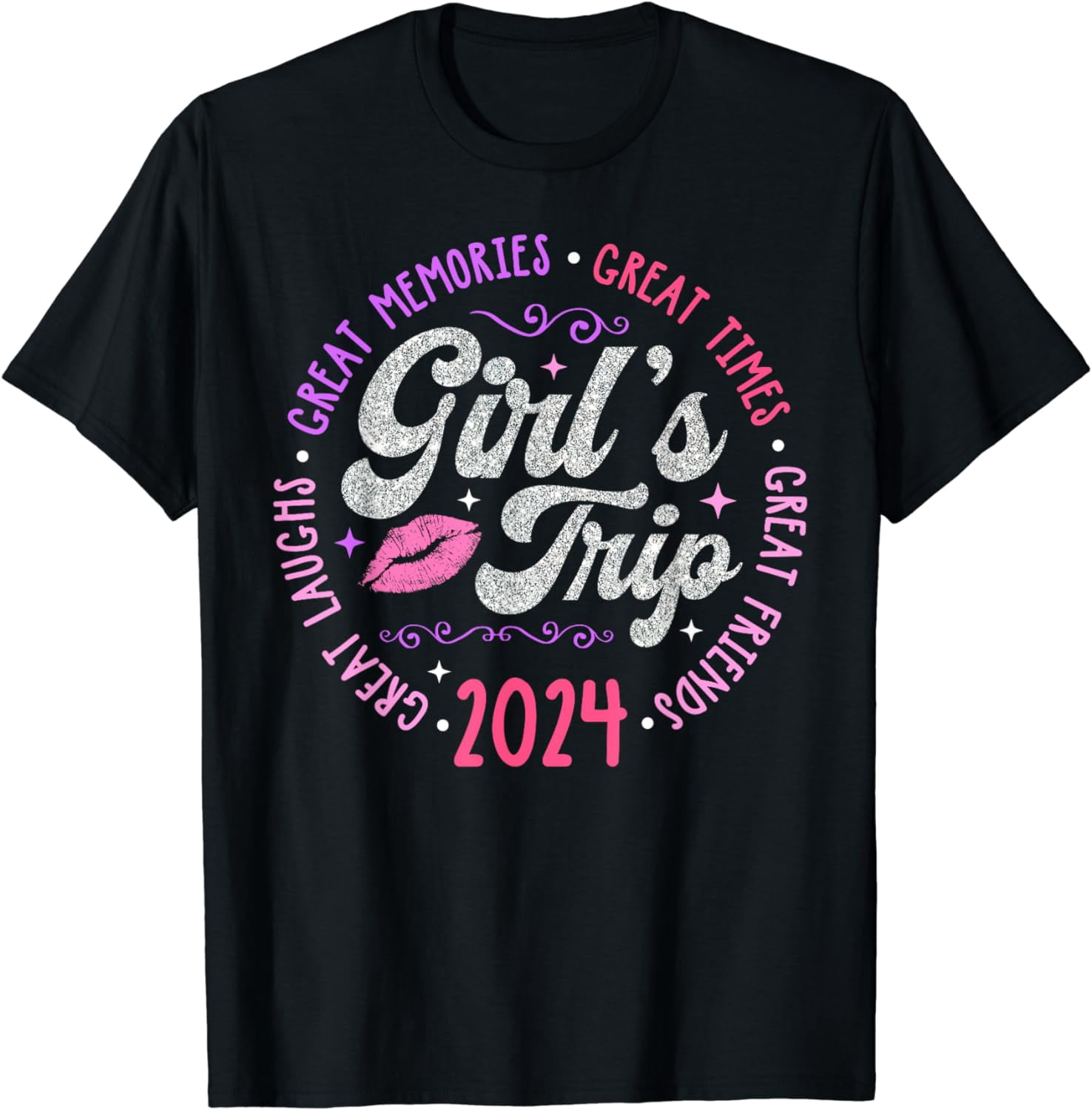 Girls Trip 2024 Womens Weekend Vacation Matching T-Shirt - Walmart.com