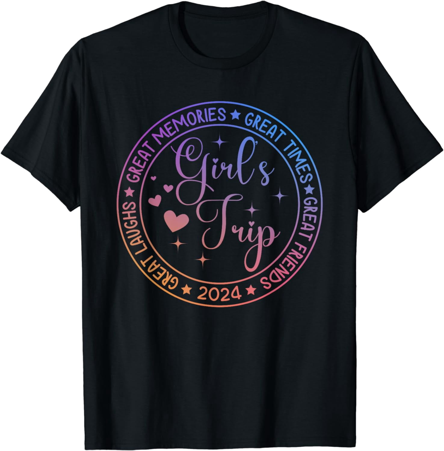 Girls Trip 2024 Womens Weekend Vacation Matching T-Shirt - Walmart.com
