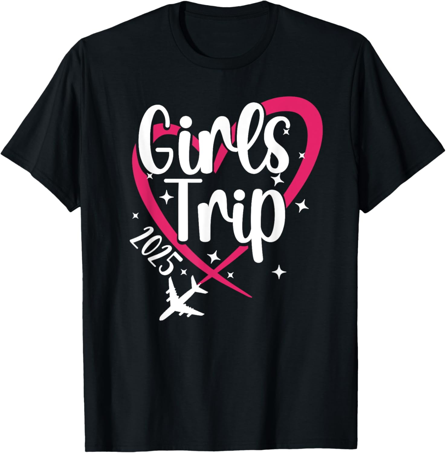 Girls Trip 2025 Heart Vacation Travel Girls Night Out T-Shirt - Walmart.com