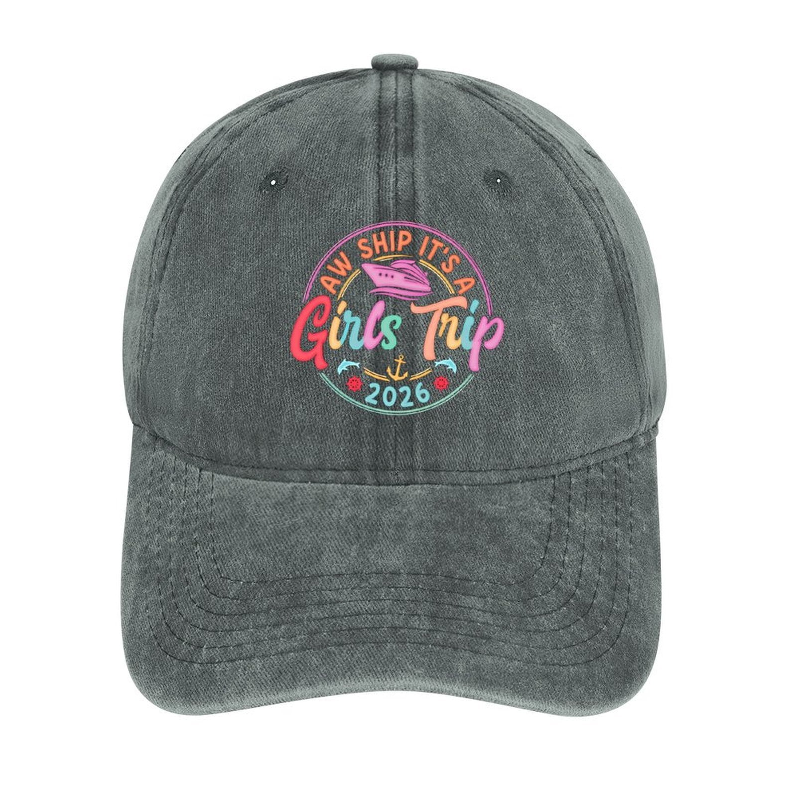 Girls Trip 2026 Gray Baseball Cap for Men Women, Adjustable Snapback ...