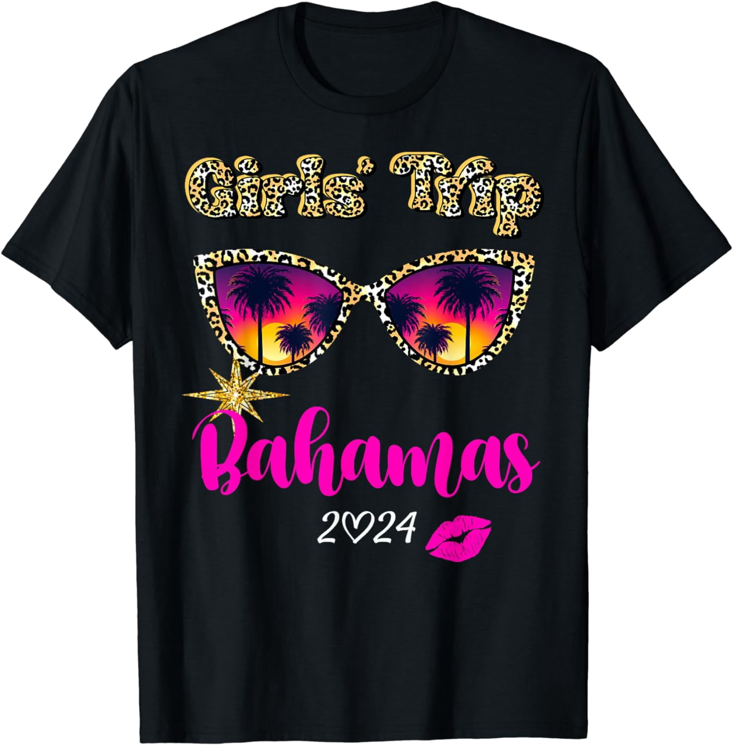Girls Trip Bahamas 2024 Beach Womens Vacation Birthday Squad T-Shirt ...