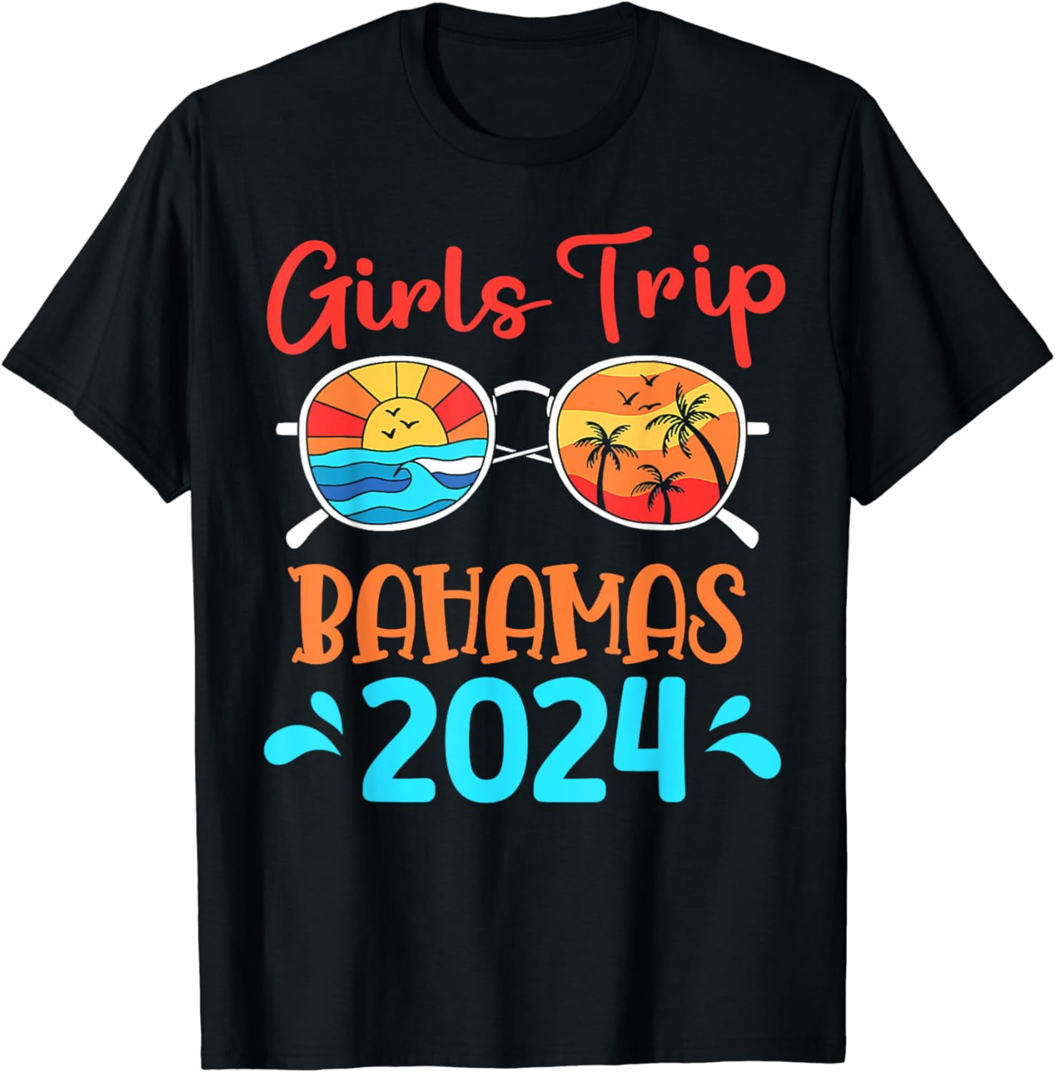 Girls Trip Bahamas 2024 Summer Vacation Beach Matching T-Shirt ...