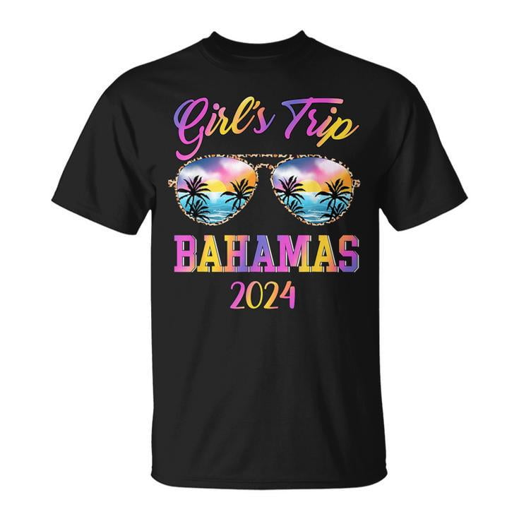 Girls Trip Bahamas 2024 T-Shirt – Leopard Sunglasses Beach Vacation ...