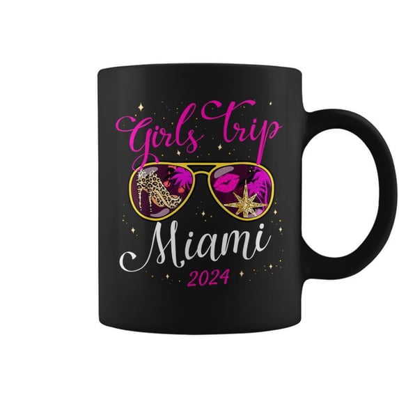 Girls Trip Miami 2024 Beach Weekend Birthday Squad Coffee Mugs ...