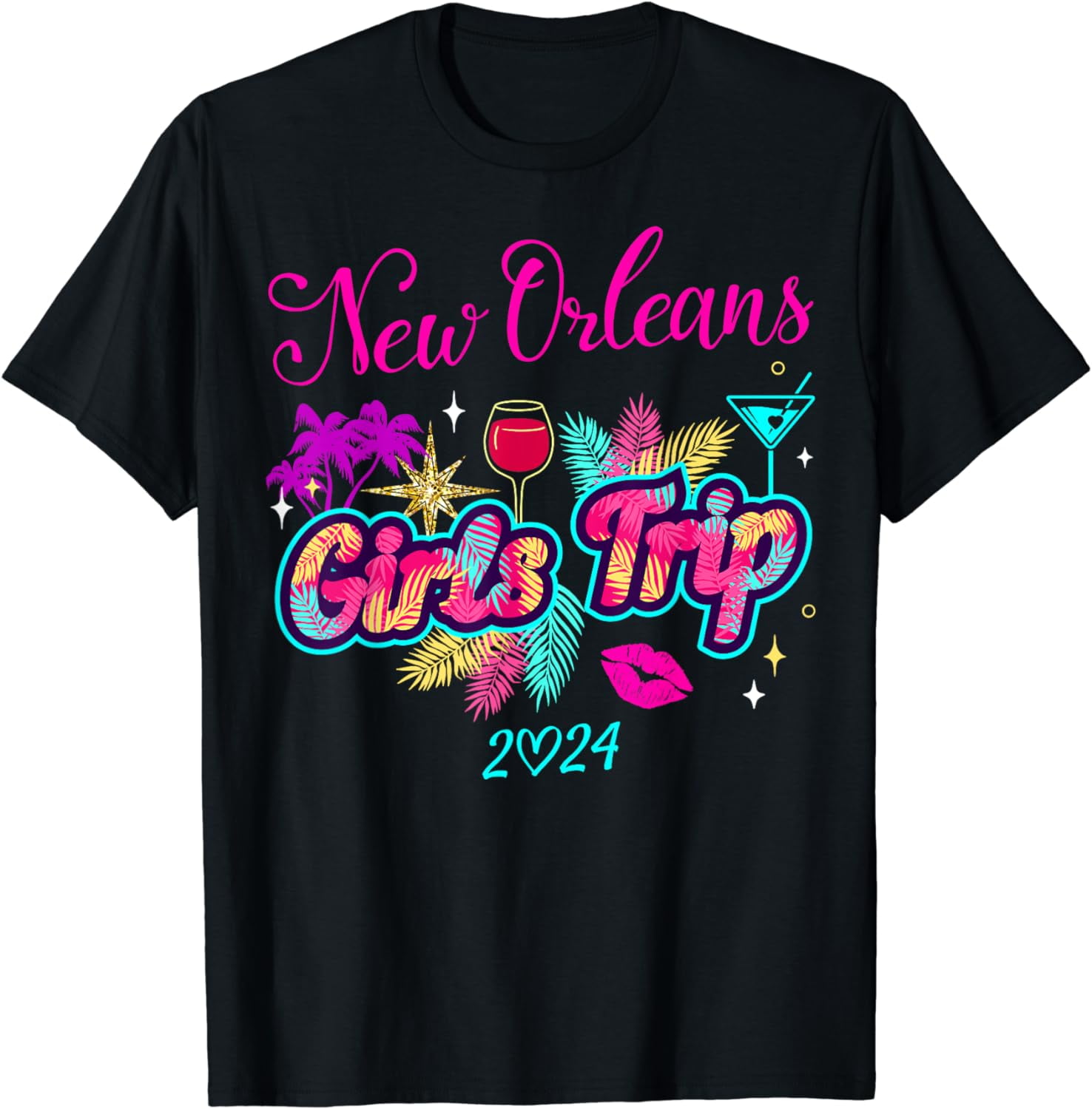 Girls Trip New Orleans 2024 Womens Weekend Birthday Squad T-Shirt ...