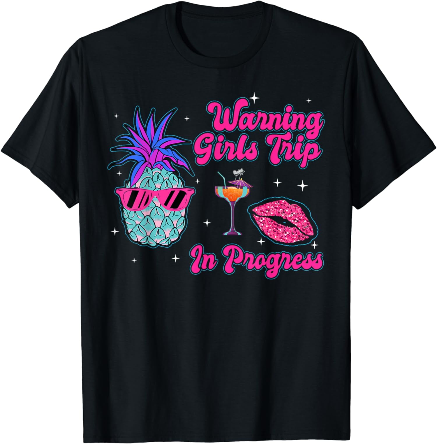 Girls Trip in Progress Matching Vacation Girls Weekend T-Shirt ...
