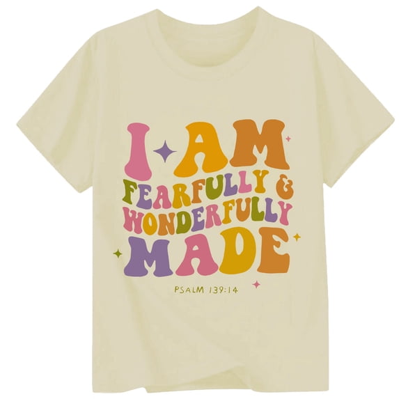 Girls Tshirts Crew Neck Letter Print Short Sleeve T Shirt for Daily ...