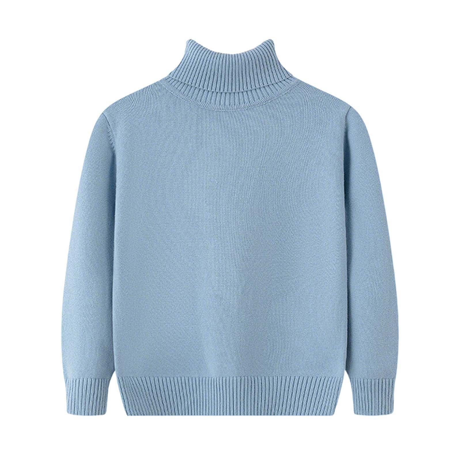 Girls Turtleneck Sweater Pullovers Kids Toddler Ribbed Knit Cotton ...