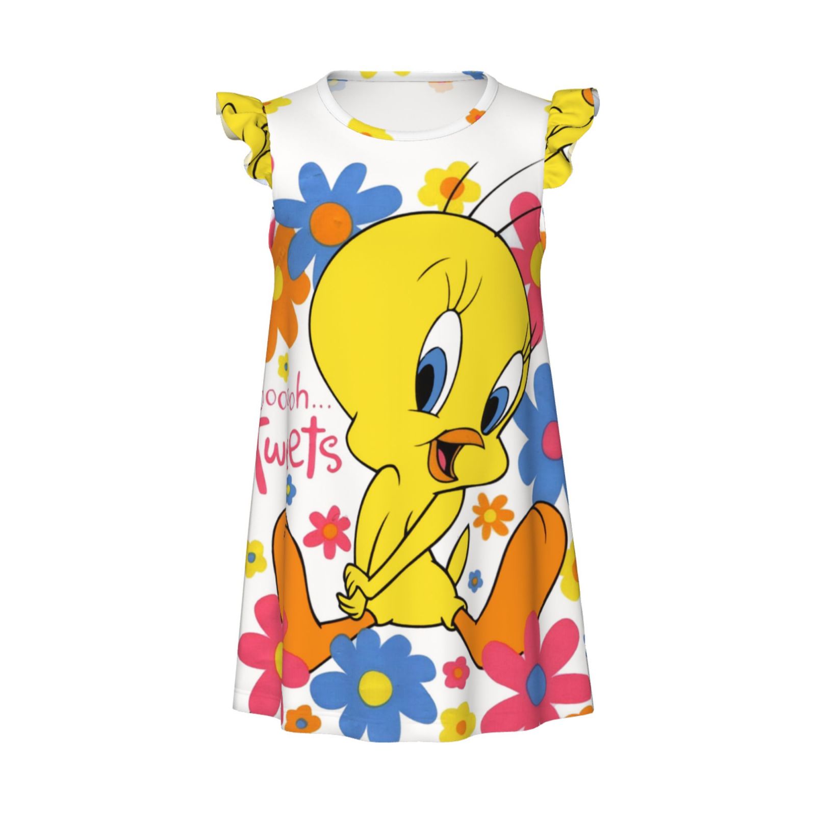 Girls Tweety Bird Nightgowns Pajamas Kids Sleepwear Night Dress Sleep ...