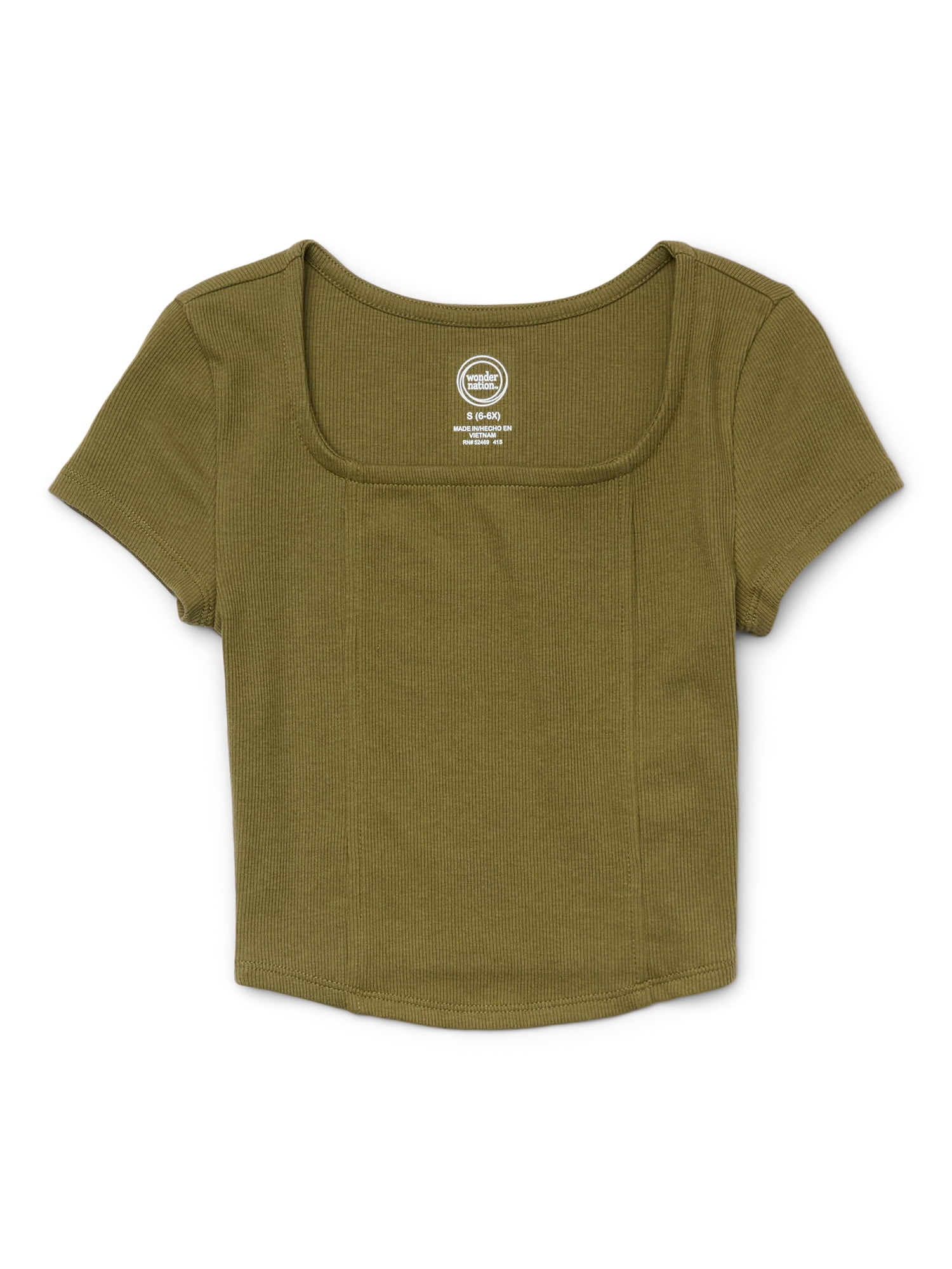 Wonder Nation Girls Tween Short Sleeve Corset Top, Sizes 4-18 - Walmart.com