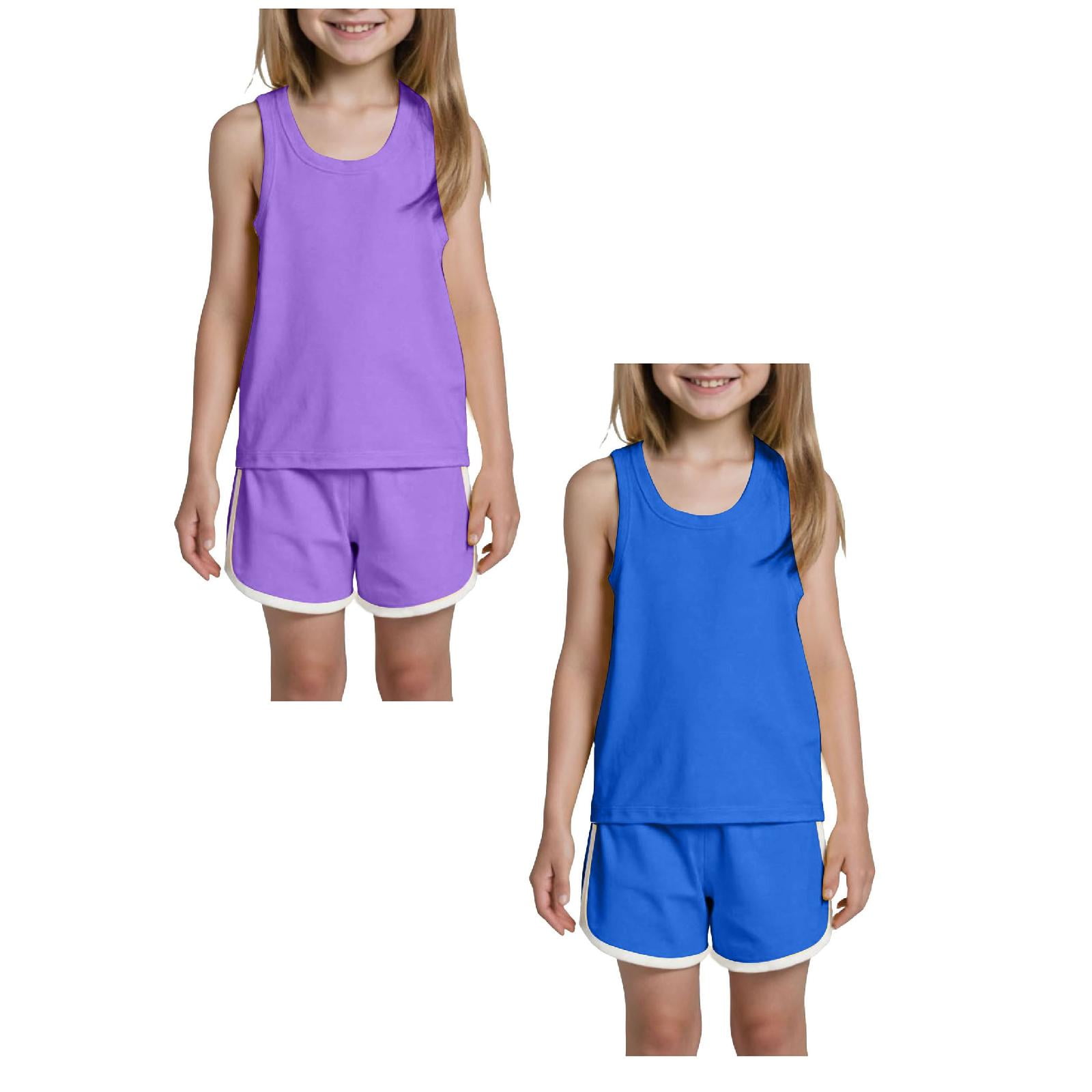 Girls Two Piece Outfits Summer Girls Summer Clothes Loose Linen ...