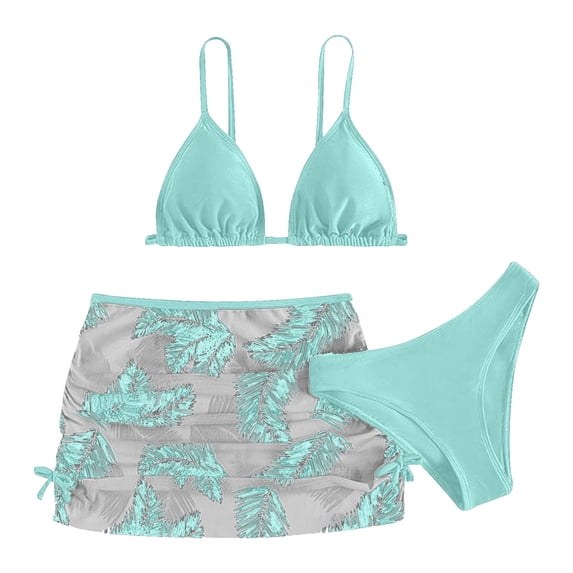 Girls Two Piece Swimwear Bikini With Mesh Cover Up Rash Guard Swimsuits ...