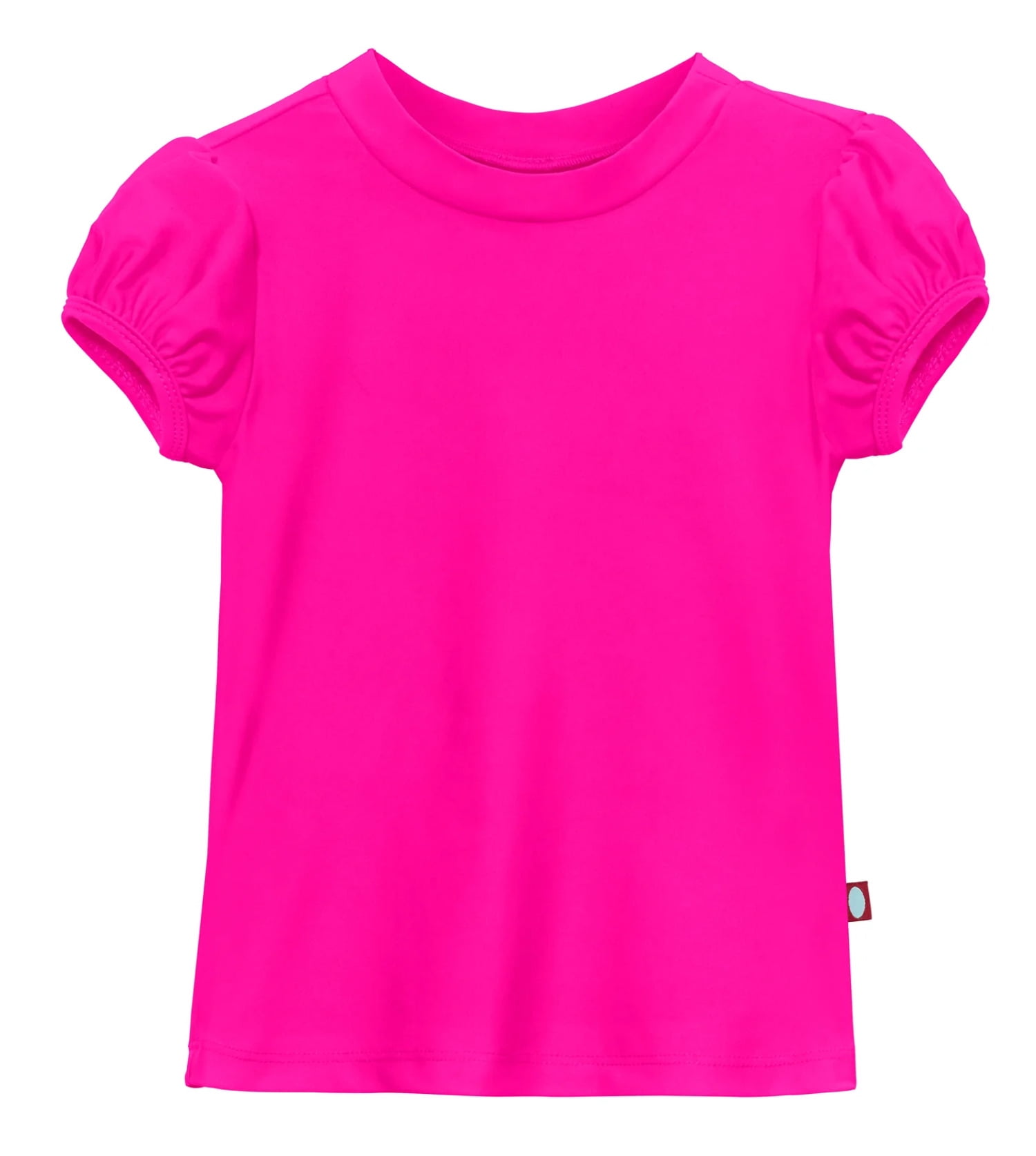 Girls UPF 50+ Puff Sleeve Rashguard | Hot Pink - Walmart.com