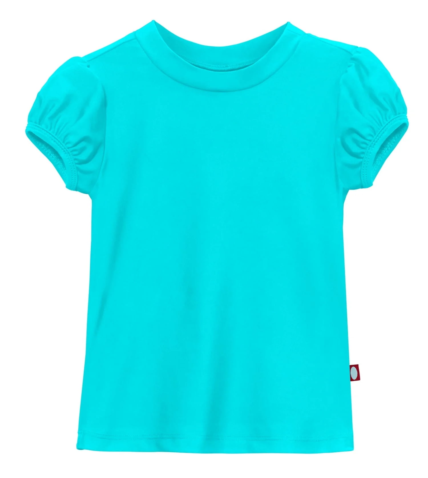 Girls UPF 50+ Puff Sleeve Rashguard | Turquoise - Walmart.com